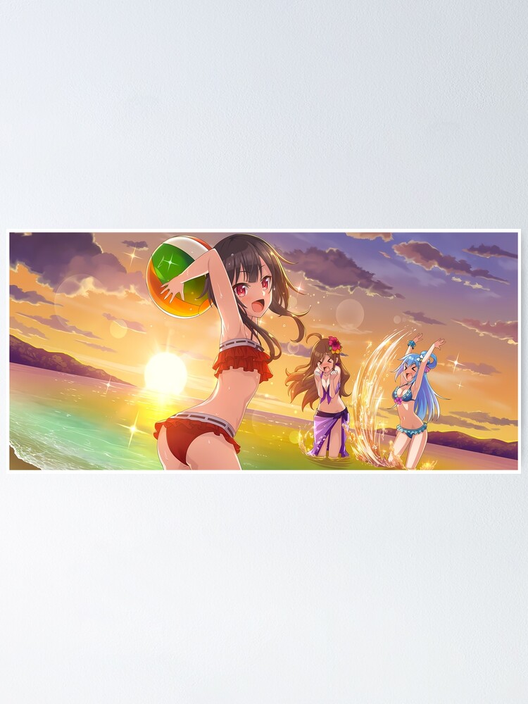 "[KonoSuba] Megumin - Beach Day" Poster for Sale by GachaCorp | Redbubble