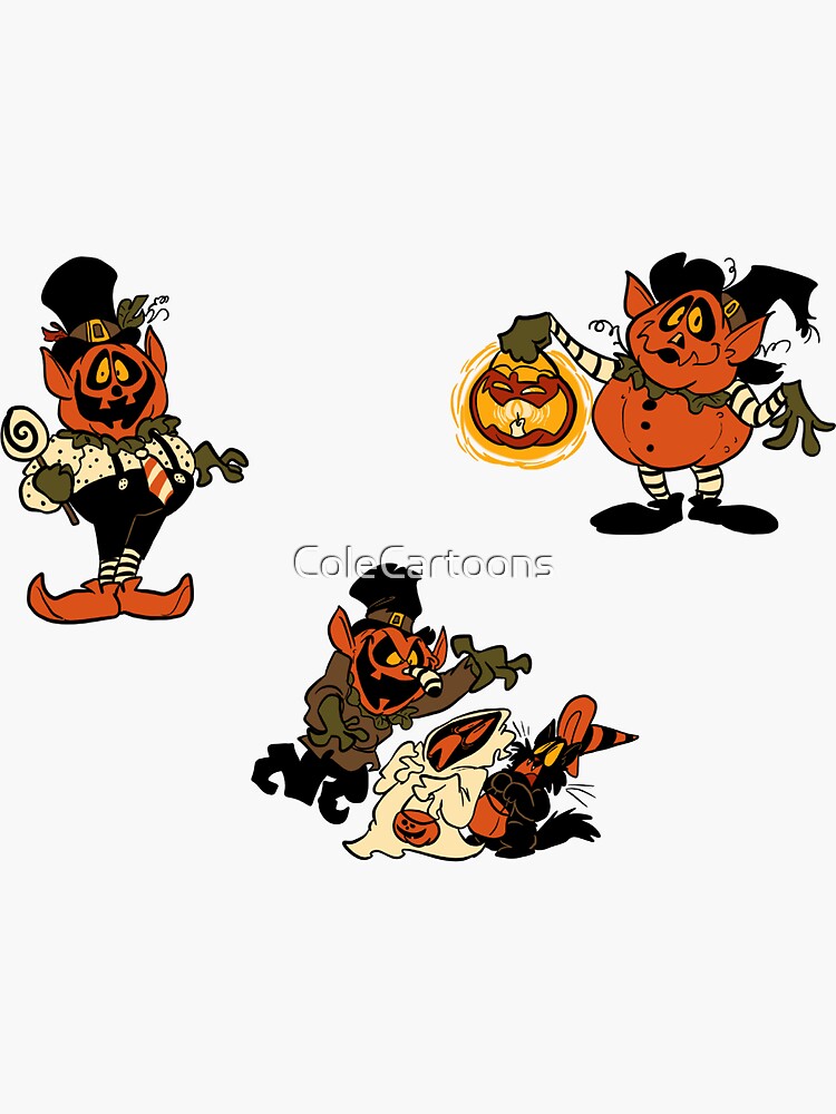 "Cute Lil Spookies 9" Sticker for Sale by ColeCartoons | Redbubble