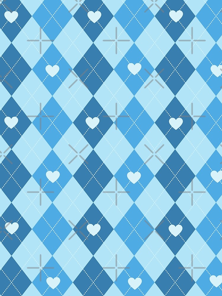 "Preppy, Blue, Argyle, Diamond Pattern, Preppy Aesthetic" T-shirt for ...