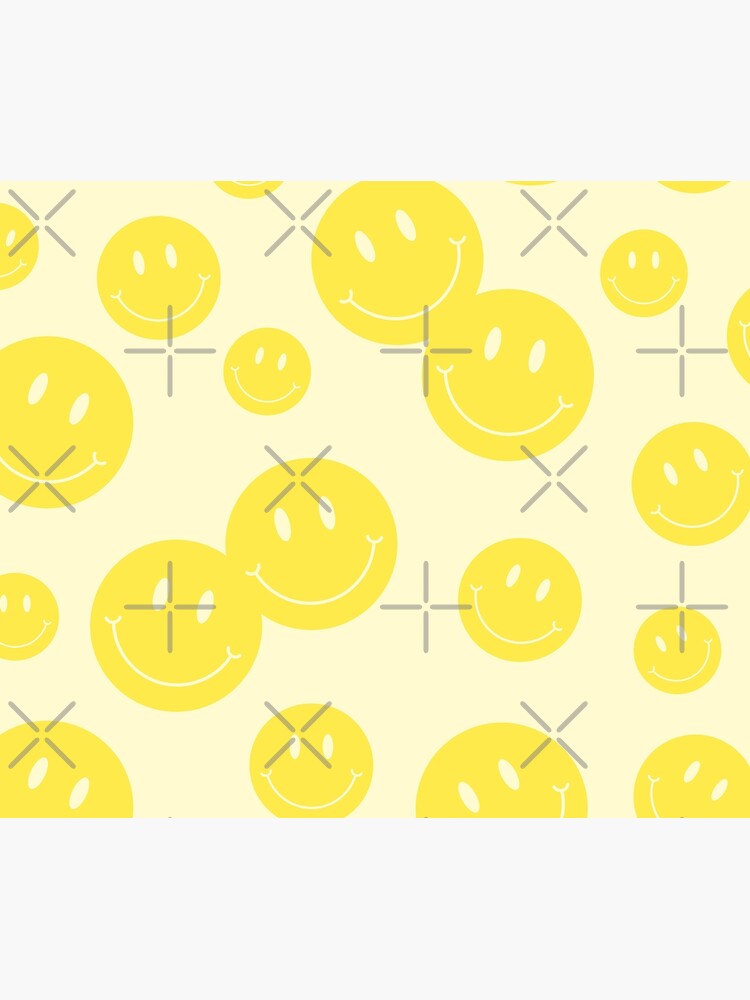 Preppy, Yellow, Smile, Preppy Aesthetic, Happy Face Shower Curtain ...