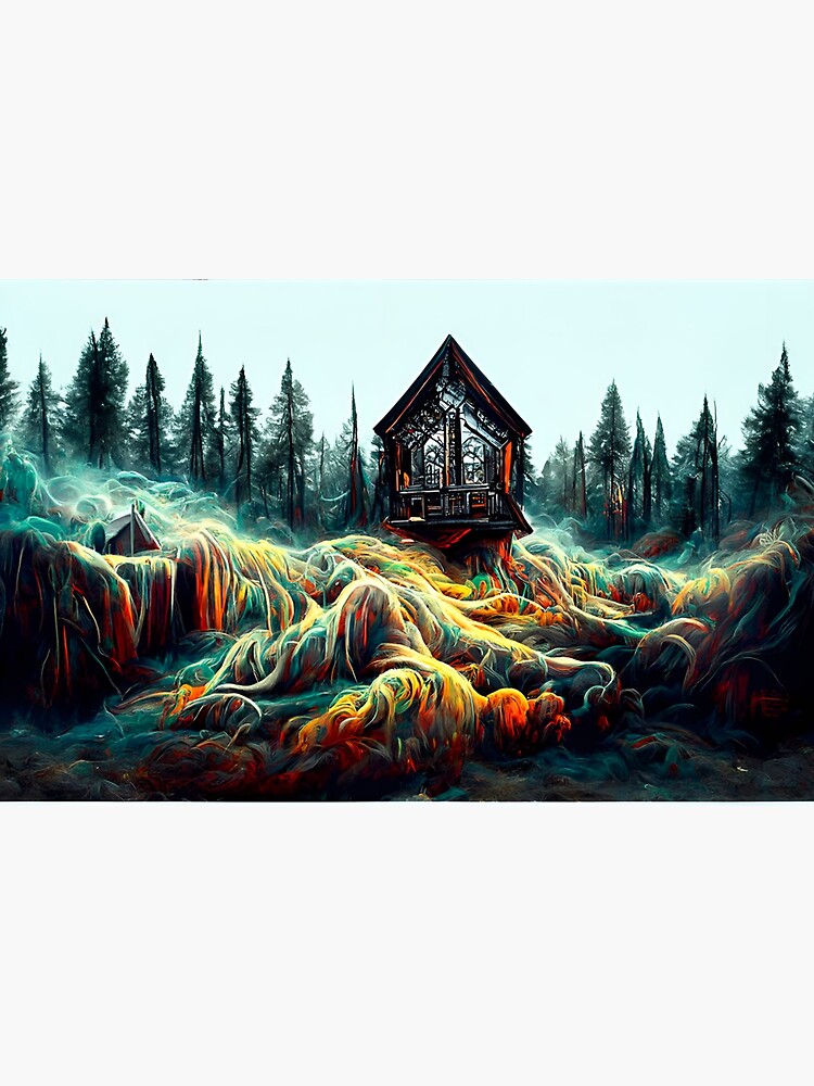 "haunted cabin" Sticker for Sale by adansitoart | Redbubble