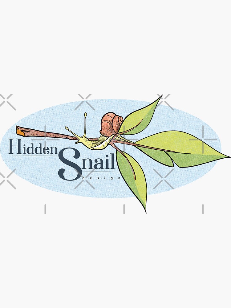 "Hidden Snail Logo" Sticker for Sale by bwilder0293 | Redbubble
