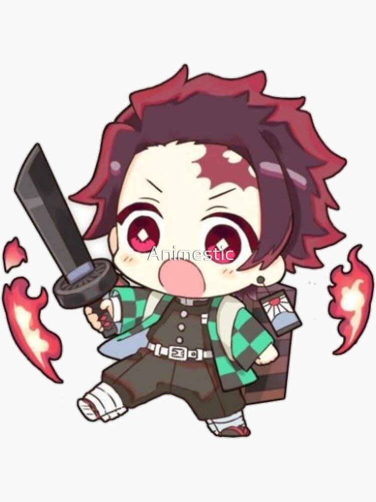 "Tanjiro Kamado cute " Sticker for Sale by Animestic | Redbubble