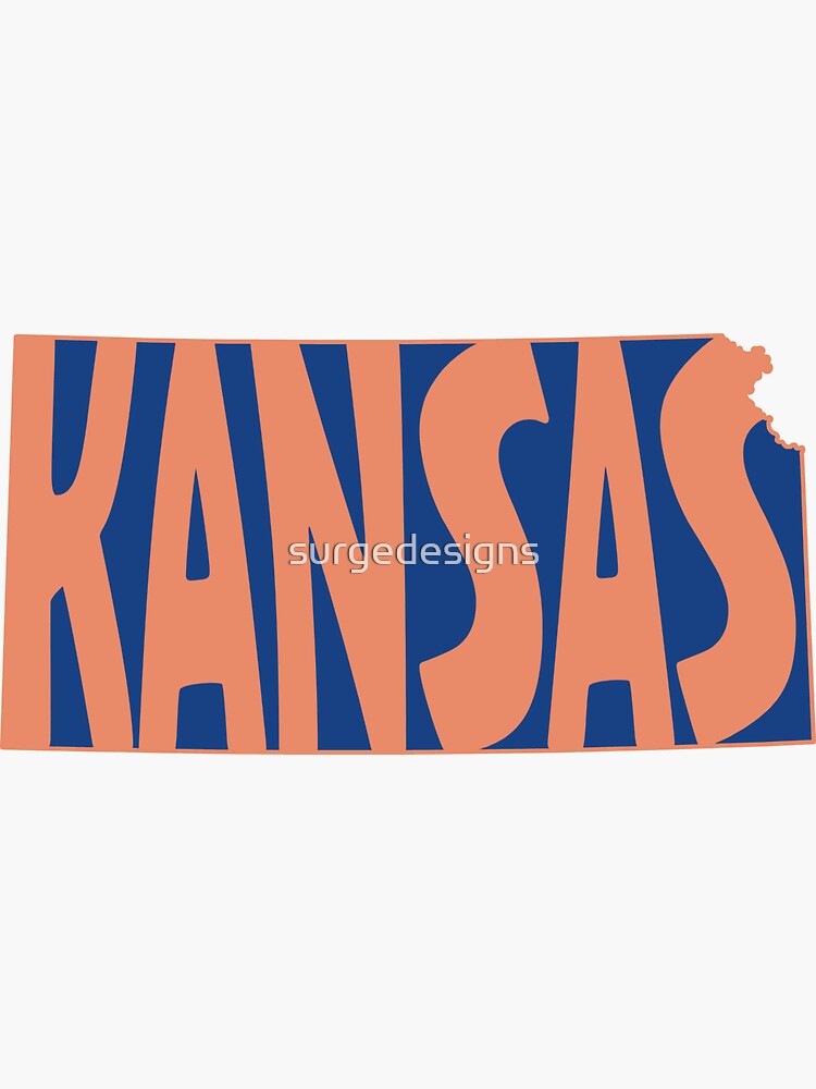 "Kansas State Word Art" Sticker by surgedesigns | Redbubble