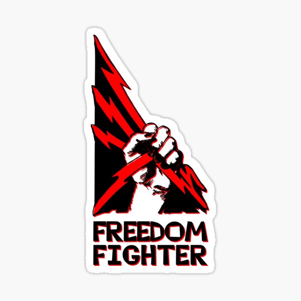 "Freedom Fighter" Sticker for Sale by Yeaha | Redbubble
