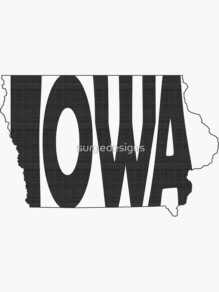 "Iowa State Word Art" Sticker for Sale by surgedesigns | Redbubble