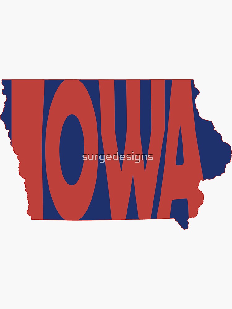 "Iowa State Word Art" Sticker for Sale by surgedesigns | Redbubble