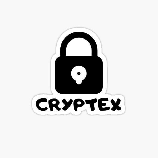 "Cryptex lock " Sticker for Sale by shoppingvalley | Redbubble