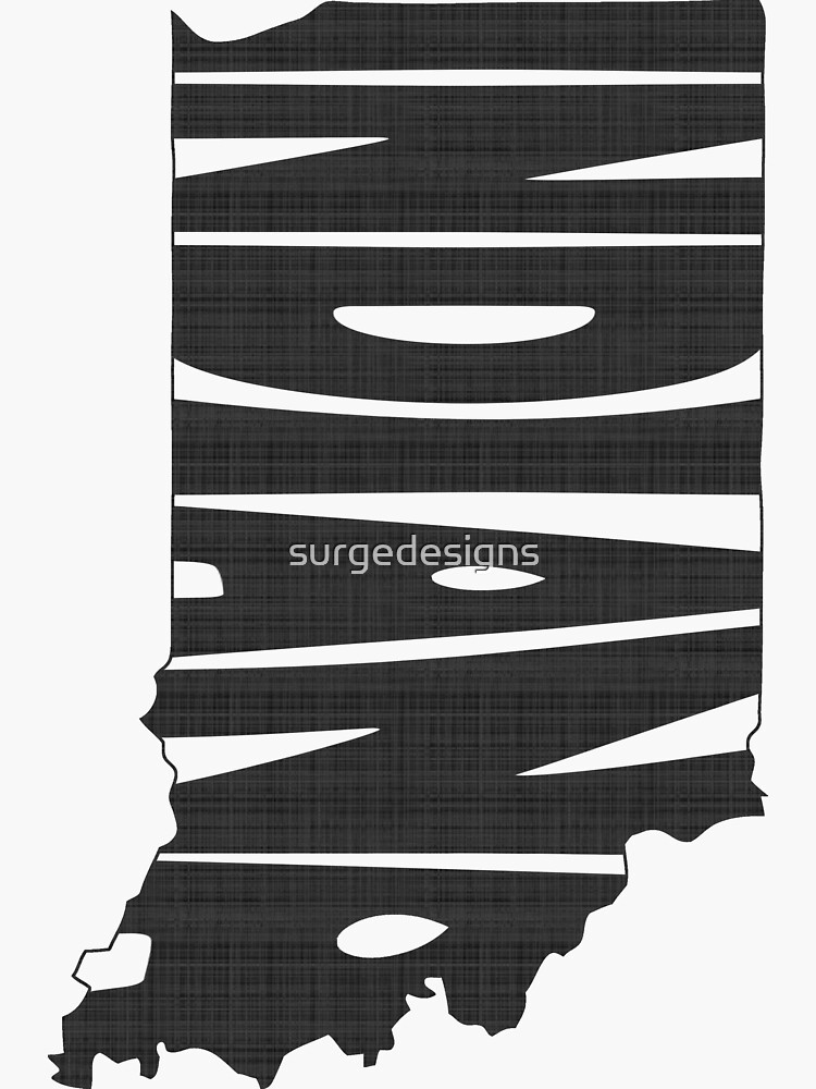 "Indiana State Word Art" Sticker by surgedesigns | Redbubble