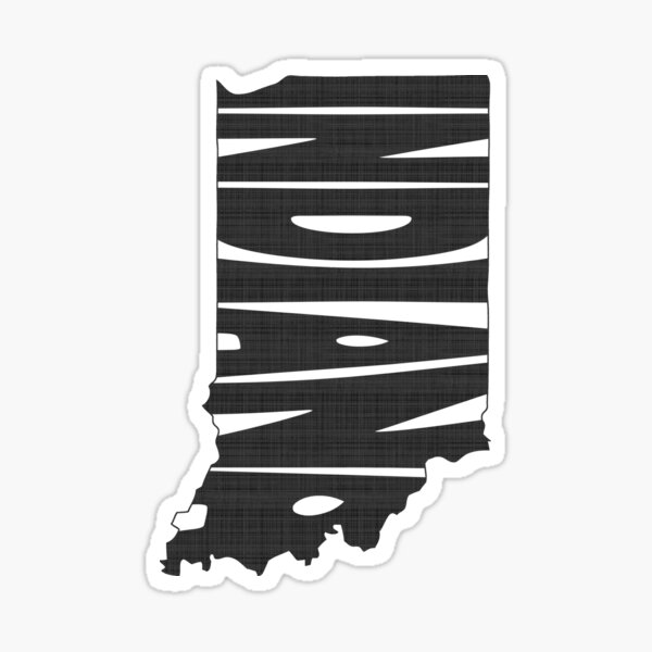 "Indiana State Word Art" Sticker by surgedesigns | Redbubble