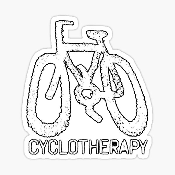 "Bike lane cyclotherapy" Sticker for Sale by bravoalpha | Redbubble