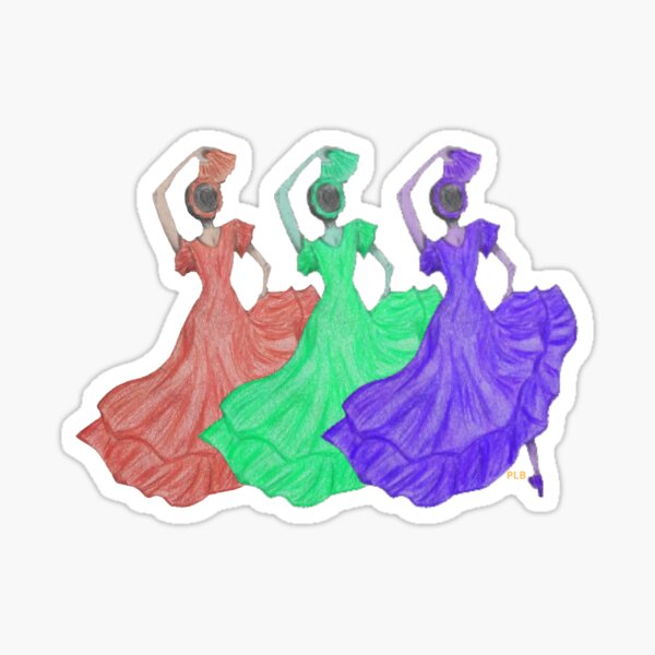 "Dancers Ladies-3" Sticker for Sale by PLB- | Redbubble