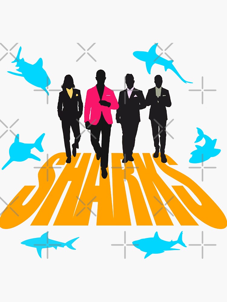 "Imagine Sharks Poster" Sticker for Sale by QlickDesign | Redbubble