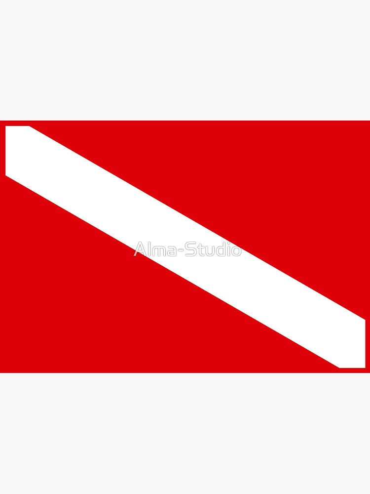 "Scuba Diving Flag" Sticker for Sale by Alma-Studio | Redbubble