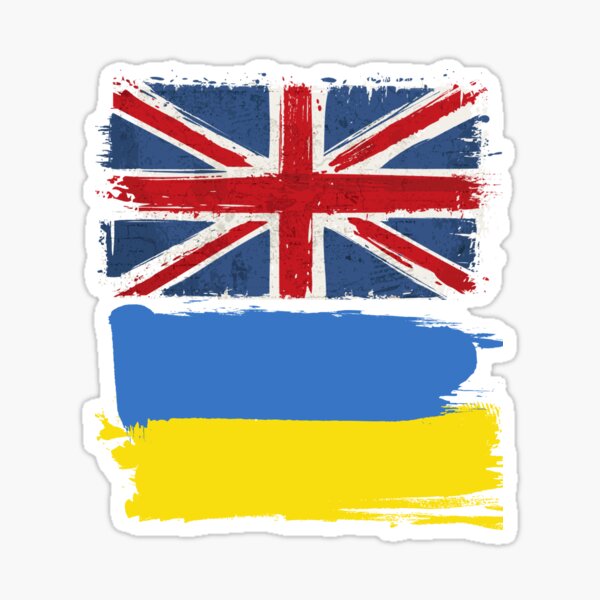 "Uk and Ukraine Flag" Sticker for Sale by Islanr | Redbubble