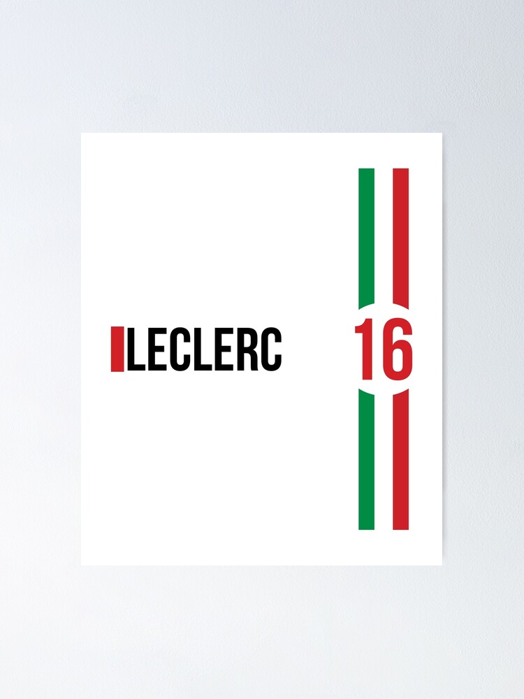 "Charles Leclerc 16 Retro White" Poster for Sale by demhan | Redbubble