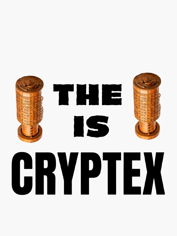 "The is cryptex " Sticker for Sale by shoppingvalley | Redbubble