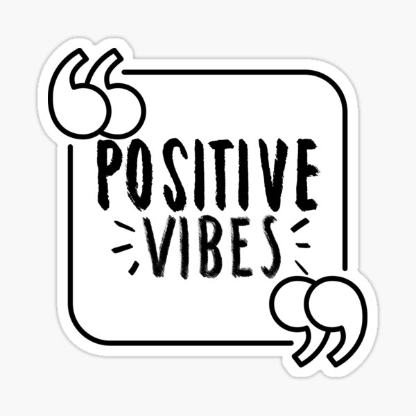 "Positive vibes" Sticker for Sale by TeeAvid | Redbubble
