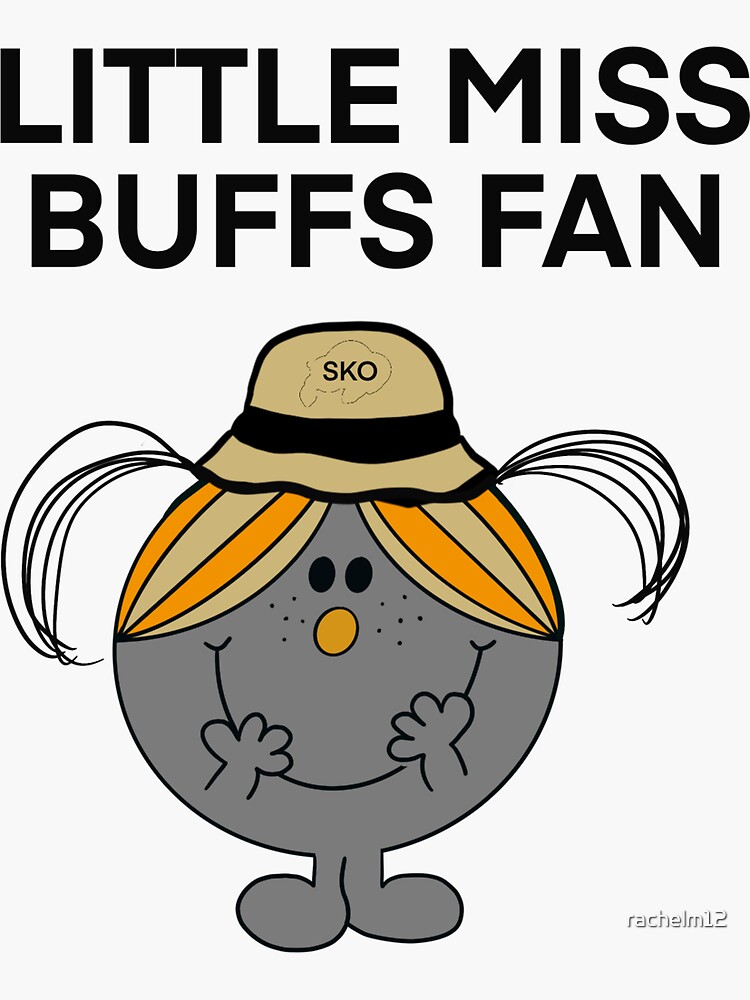 "Little Miss Buffs Fan" Sticker for Sale by rachelm12 | Redbubble