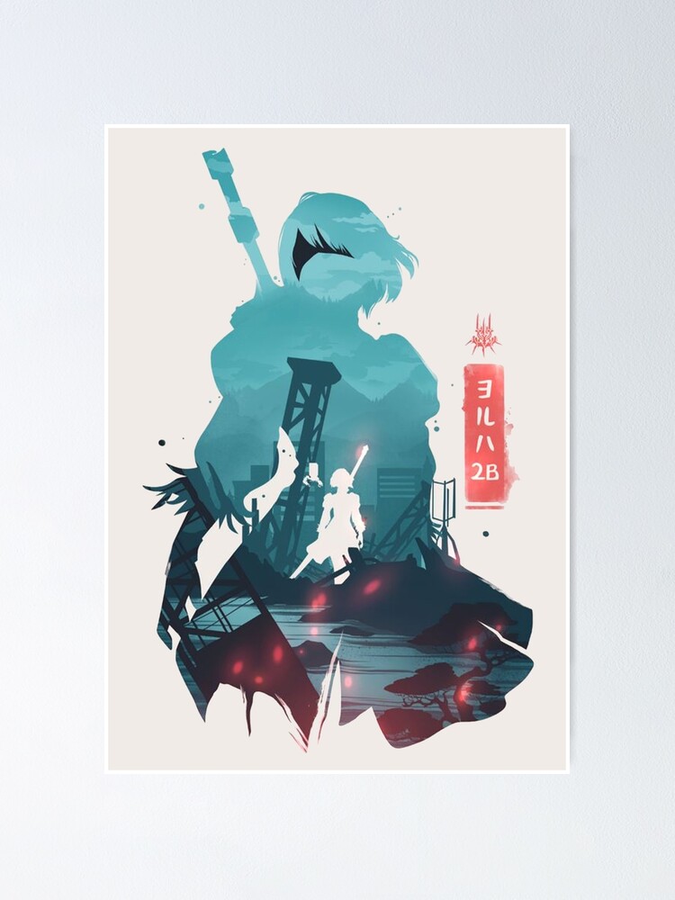 "2B nier automata" Poster for Sale by lavista22 | Redbubble