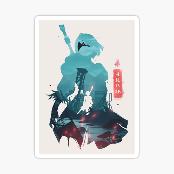 "2B nier automata" Sticker for Sale by lavista22 | Redbubble