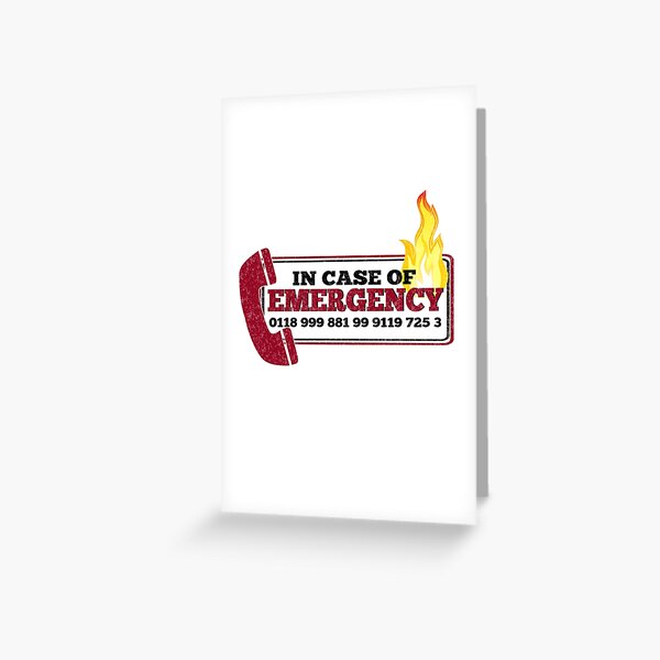 "It Crowd Inspired - New Emergency Number - 0118 999 881 99 9119 725 3 ...