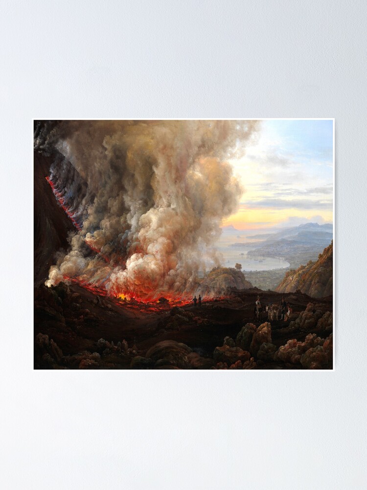 " Amazing Eruption of Vesuvius" Poster for Sale by BrunoxDxart | Redbubble