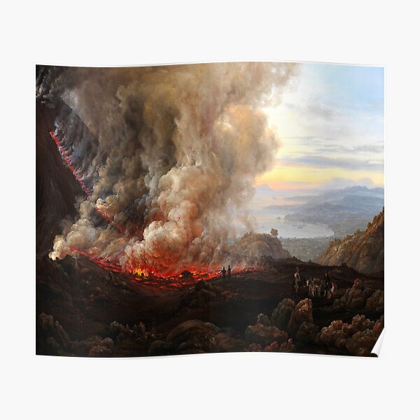 " Amazing Eruption of Vesuvius" Poster for Sale by BrunoxDxart | Redbubble