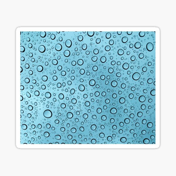 "Water Drips Rain Calming Bubbles Blue " Sticker for Sale by ...
