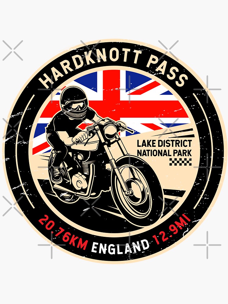 "Hardknott Pass | England | Motorcycle" Sticker for Sale by ...