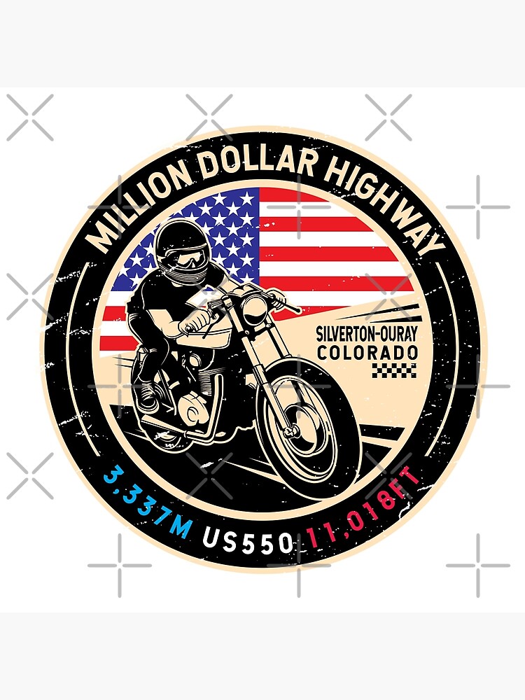 "Million Dollar Highway | Colorado | Motorcycle" Poster for Sale by ...