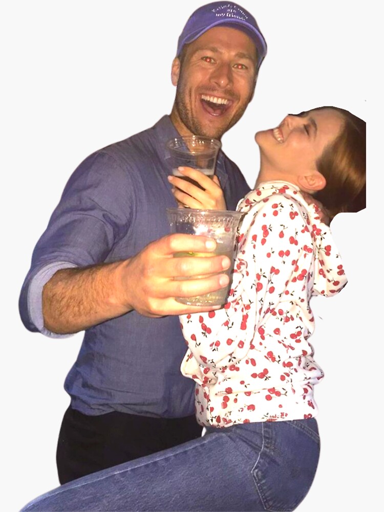 "Glen Powell and Zoey Deutch" Sticker for Sale by inspiredtiger | Redbubble