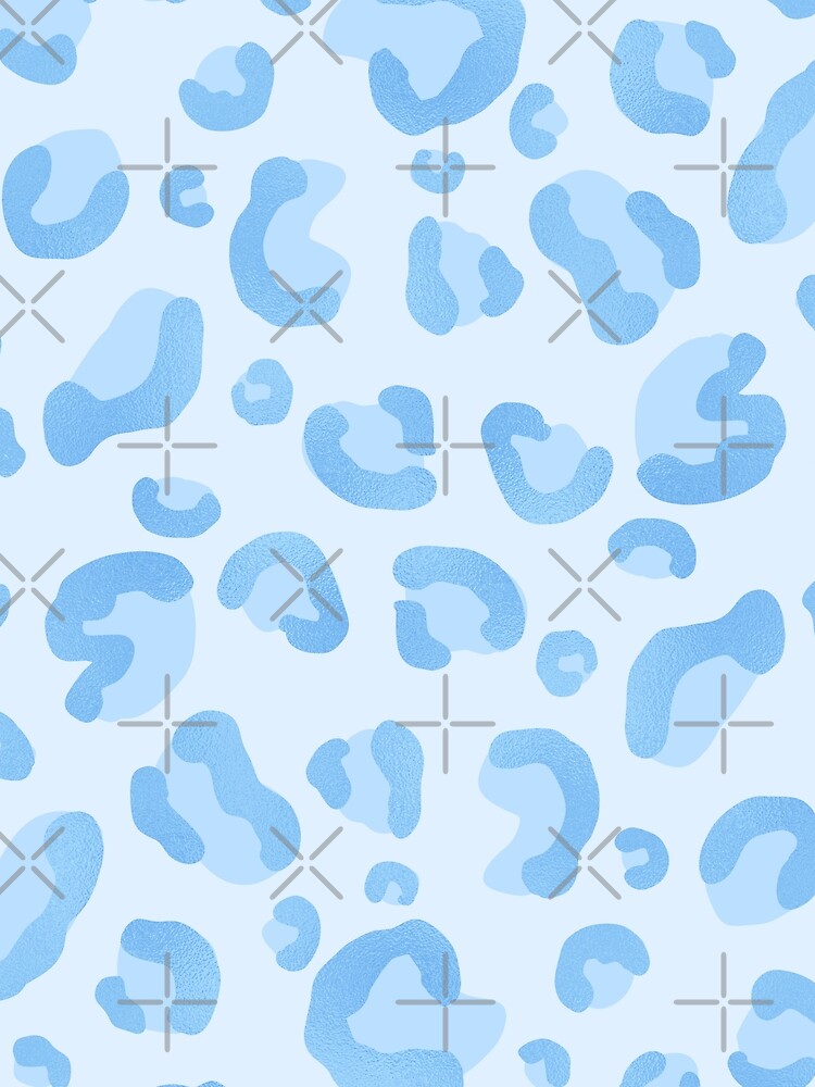 "Preppy, Blue, Blue Aesthetic, Leopard Print, Preppy Aesthetic" T-shirt ...