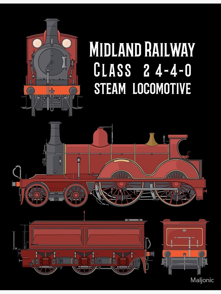"Midland Railway Class 2 4-4-0 British Steam Train Locomotive Gift ...