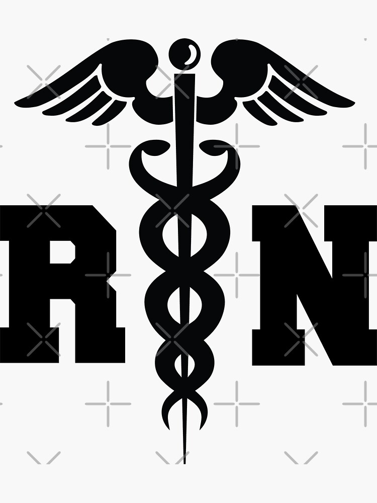 "Registered Nurse, RN, Nursing, Caduceus" Sticker for Sale by ...