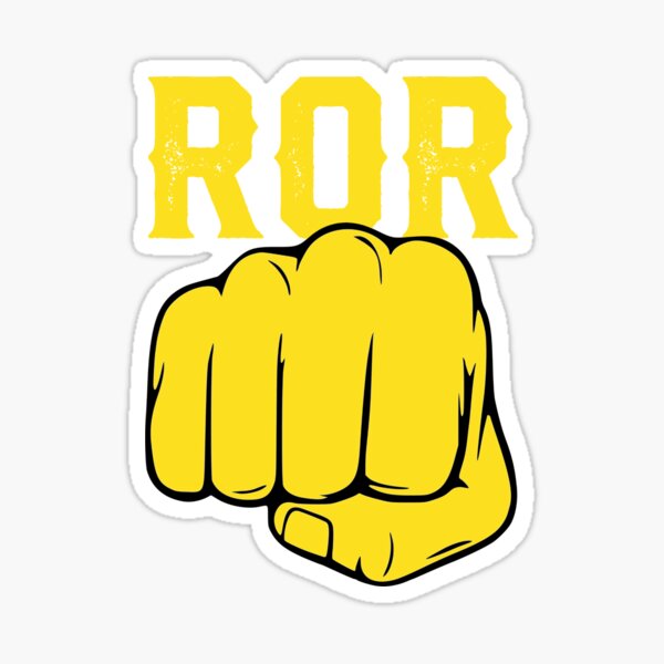 "Ror Yellow " Sticker for Sale by Trikav | Redbubble