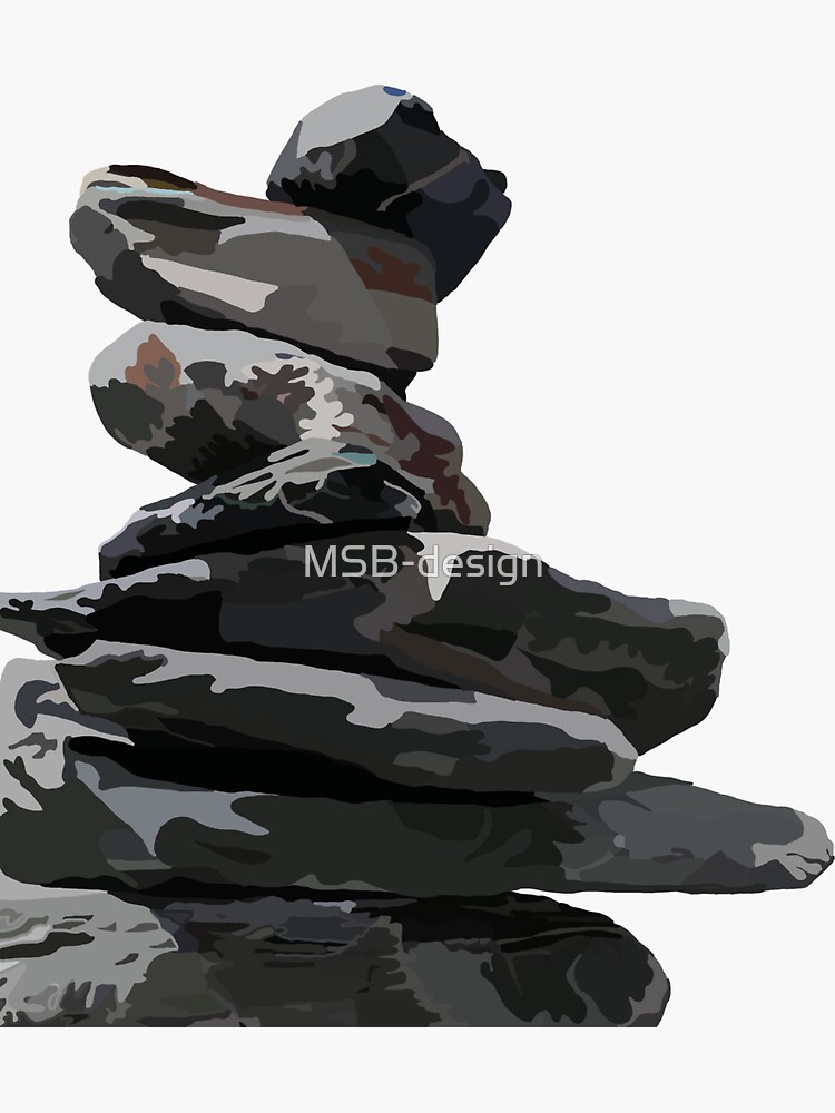 "stacked rocks " Sticker for Sale by MSB-design | Redbubble
