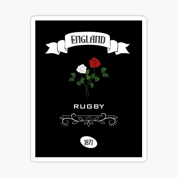"England rugby design" Sticker for Sale by Cherubic | Redbubble