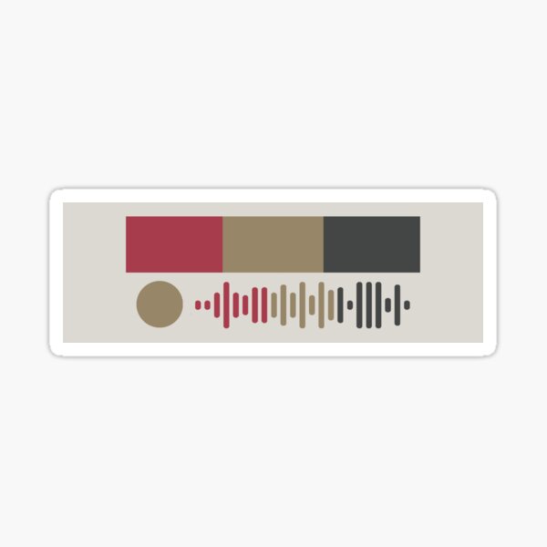 "Taylor Swift Red(Taylor's version) sticker w/ spotify code & color ...