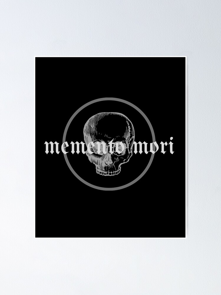 "Memento Mori: Simple Skull Design with Circle" Poster for Sale by ...