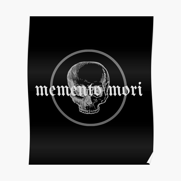 "Memento Mori: Simple Skull Design with Circle" Poster for Sale by ...