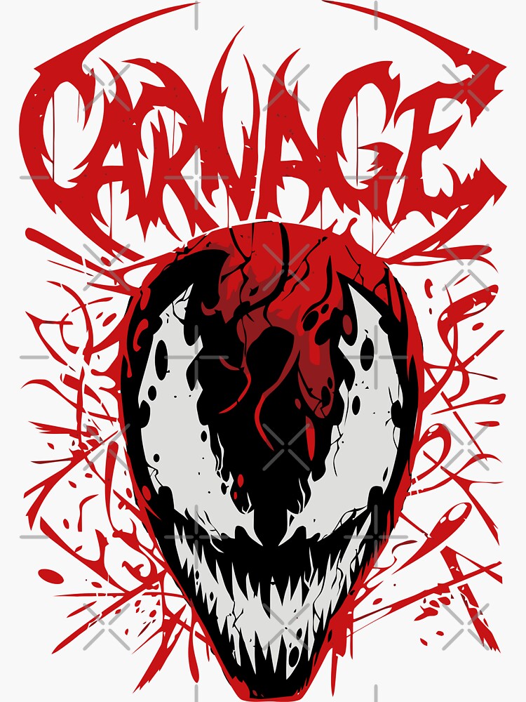 "carnage 2021 " Sticker for Sale by creativeanimexD | Redbubble