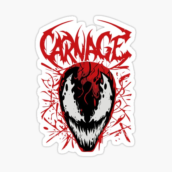 "carnage 2021 " Sticker for Sale by creativeanimexD | Redbubble