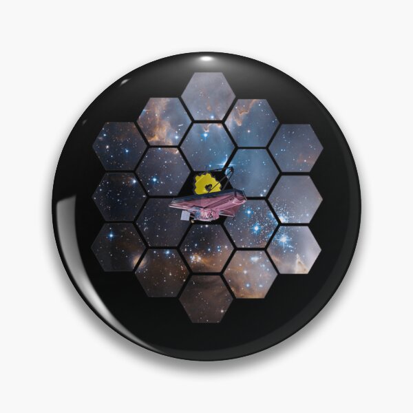 "JWST James Webb Space Telescope" Pin for Sale by Stamp23 | Redbubble