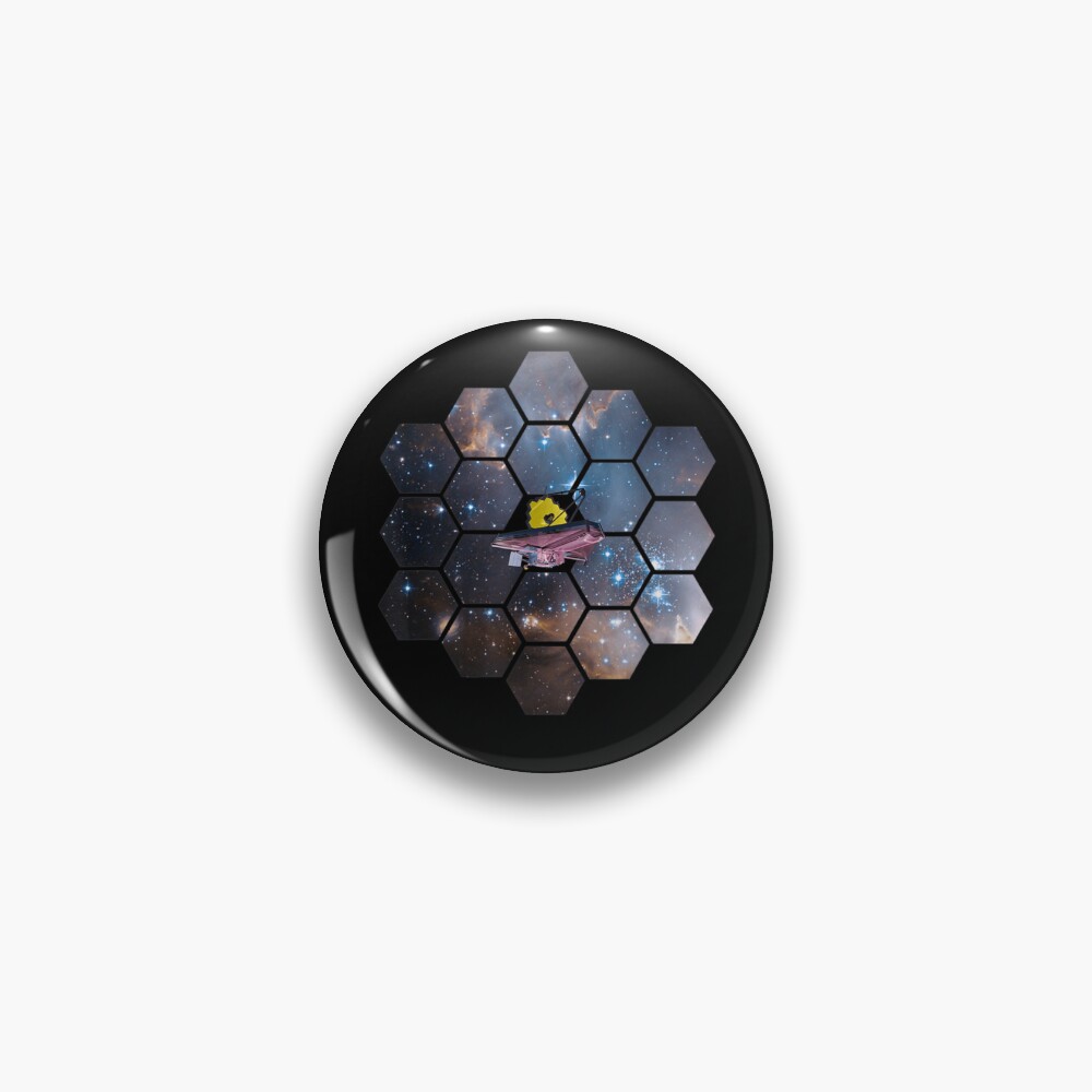 "JWST James Webb Space Telescope" Pin for Sale by Stamp23 | Redbubble