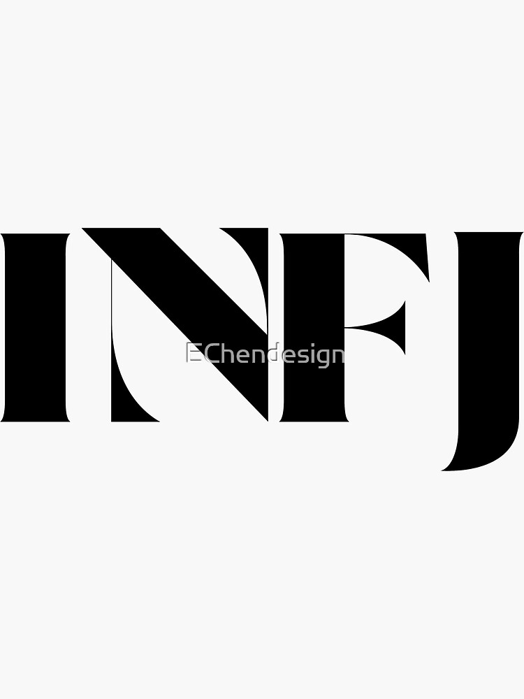 "infj" Sticker for Sale by EChendesign | Redbubble