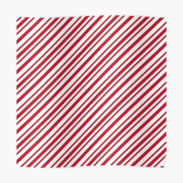 "Diagonal Red Lines Pattern, Red Diagonal Stripes" Poster for Sale by ...