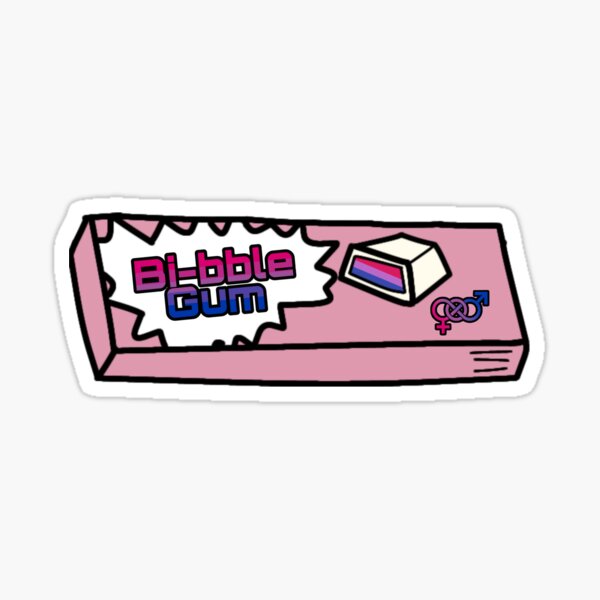 ""Bi-bble Gum"" Sticker for Sale by AnimePistachio | Redbubble