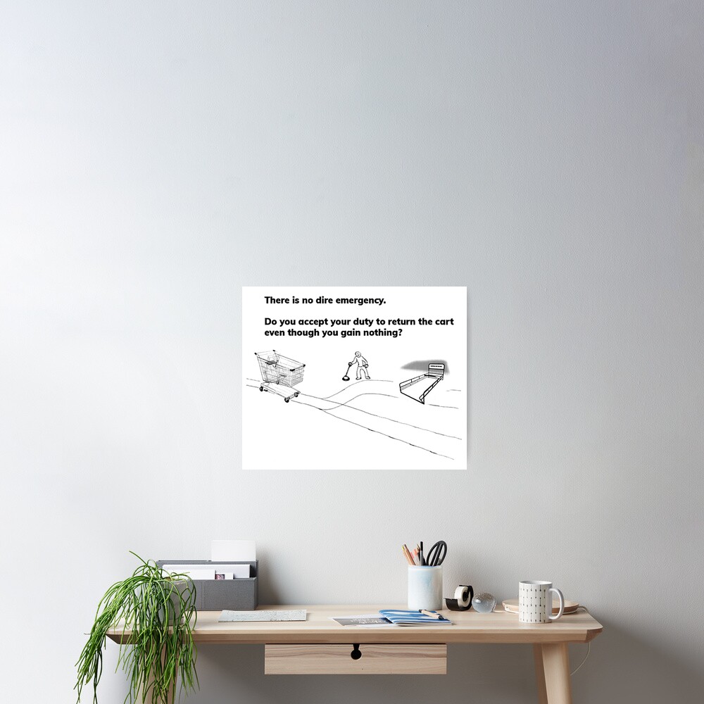 "Trolley Problem - Shopping Cart" Poster for Sale by strtwr- | Redbubble