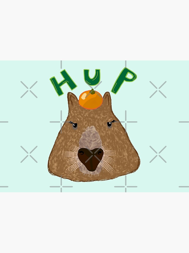"Capybara Hup" Poster for Sale by dottydoodles | Redbubble